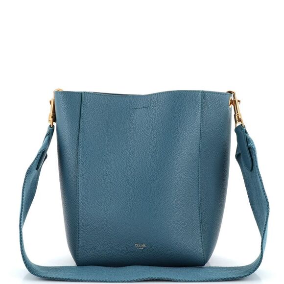 Celine | Bags | Celine Sangle Seau Bag Calfskin Small Blue | Poshmark
